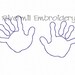 Baby Handprints Outline Machine Embroidery Design - 4 Sizes - Etsy