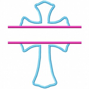 Split Cross Applique Machine Embroidery Design - 5 Sizes - Instant ...