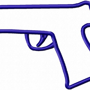 Applique Gun Machine Embroidery Design 4 Sizes Instant Download PES DST ...