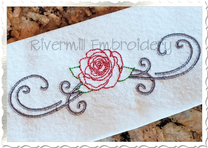 Decorative Rose Monogram Flourish Machine Embroidery Designs - 4 Sizes ...