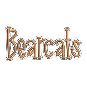 Bearcats With a Bean Stitch Outline Machine Embroidery Design - 5 Sizes ...