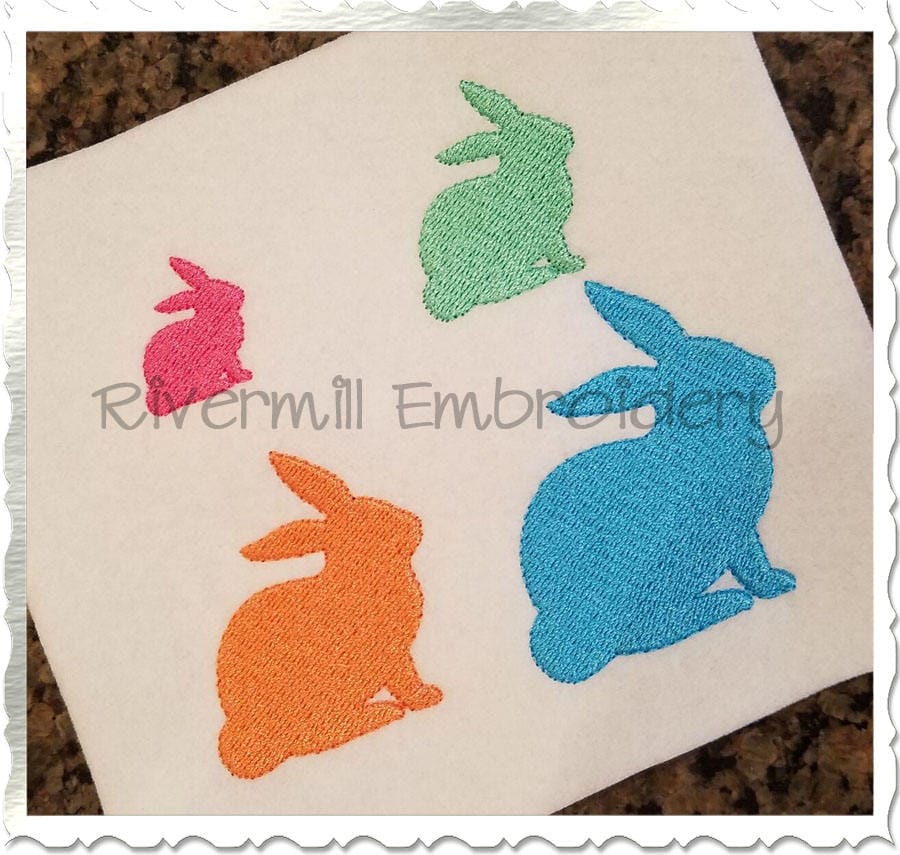 Mini Bunny Rabbit Machine Embroidery Design 4 Sizes | Etsy