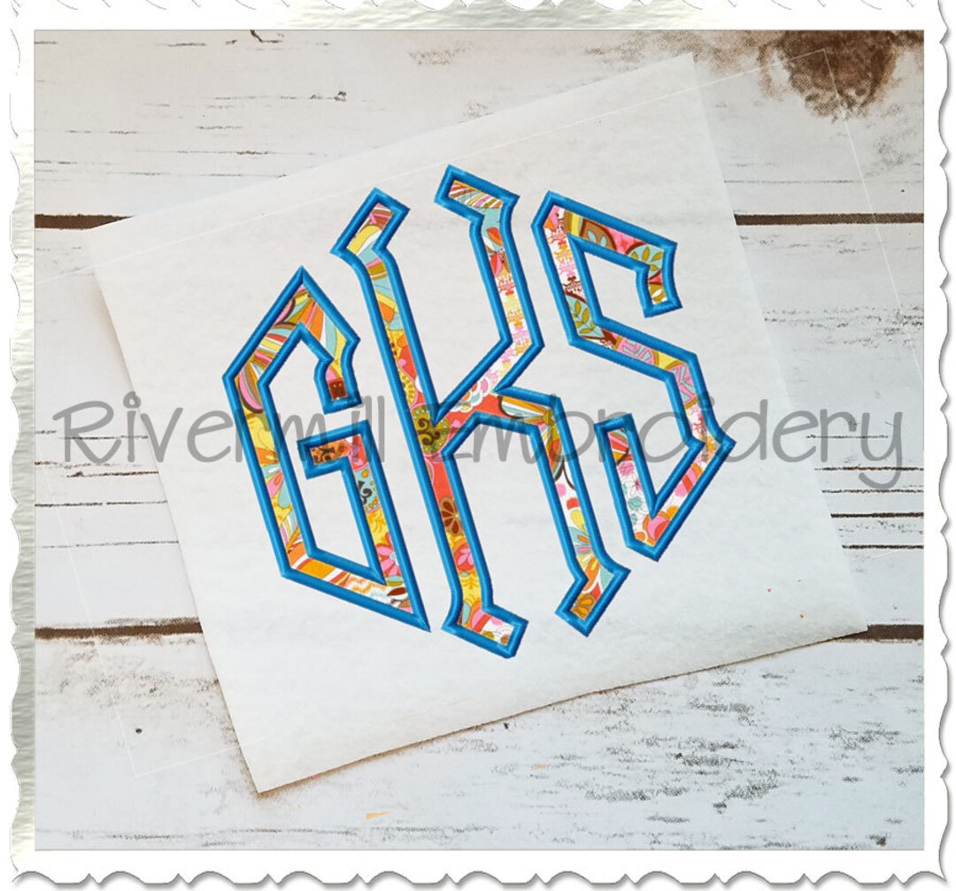 Point Monogram Applique Machine Embroidery Font Alphabet - 4 Sizes - BX ...