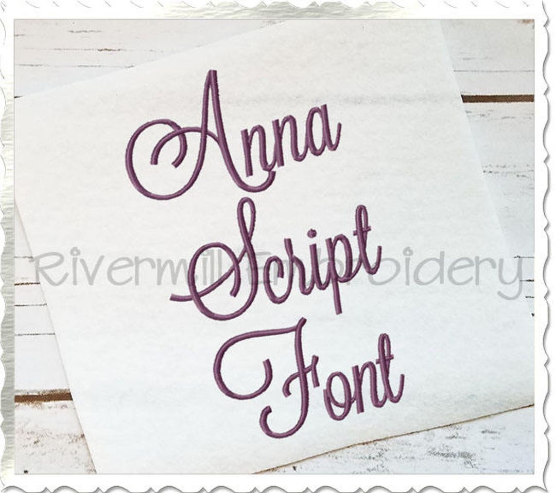 Anna Script Machine Embroidery Font Monogram Alphabet - 3 Sizes - BX ...