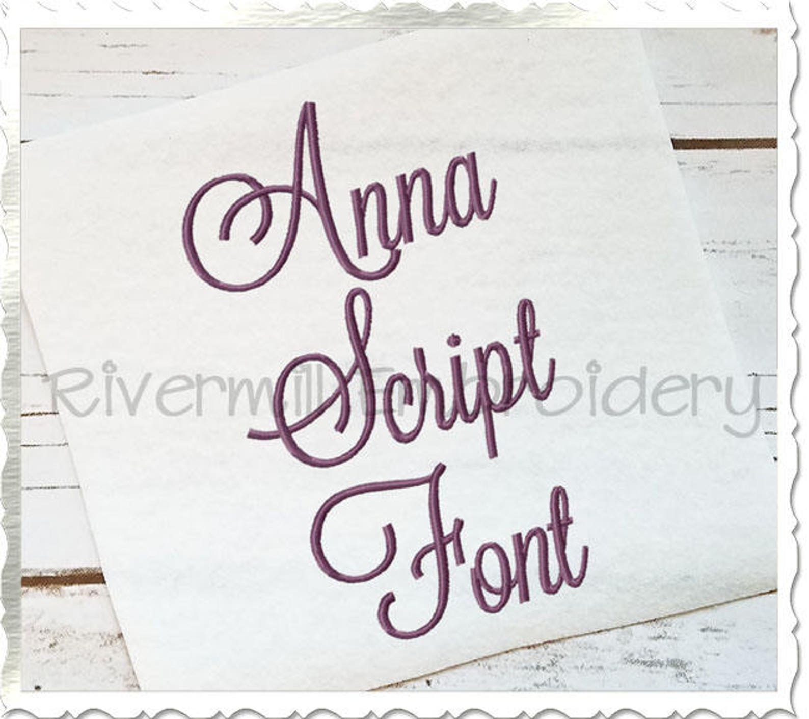 Anna Script Machine Embroidery Font Monogram Alphabet 3 Sizes - Etsy