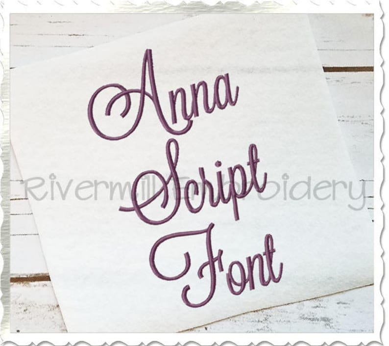 Anna Script Machine Embroidery Font Monogram Alphabet - 3 Sizes - BX ...