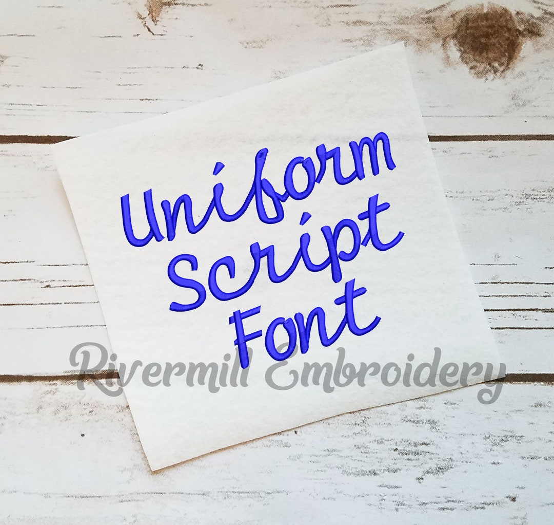 Uniform Script Machine Embroidery Font Alphabet - 3 Sizes - BX Files ...