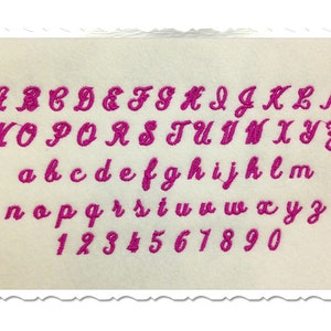Small Mini Simple Script Machine Embroidery Font Monogram Alphabet - 1/ ...