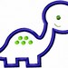 Brontosaurus Dinosaur Applique Machine Embroidery Design 4 Sizes - Etsy