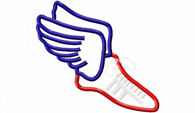 Track Shoe Applique Machine Embroidery Design 4 Sizes | Etsy