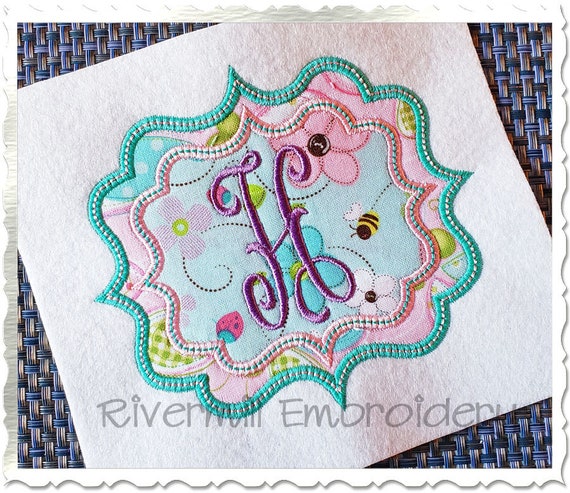 Monogram Applique Designs Raggy Intertwined Monogram Applique Machine