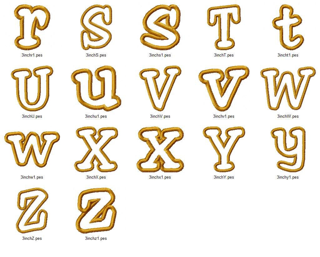 Jester Applique Machine Embroidery Font Alphabet 4 Sizes | Etsy