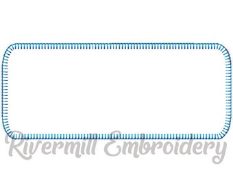 Machine Embroidery Design Applique Rectangle Vintage Stitch - Etsy