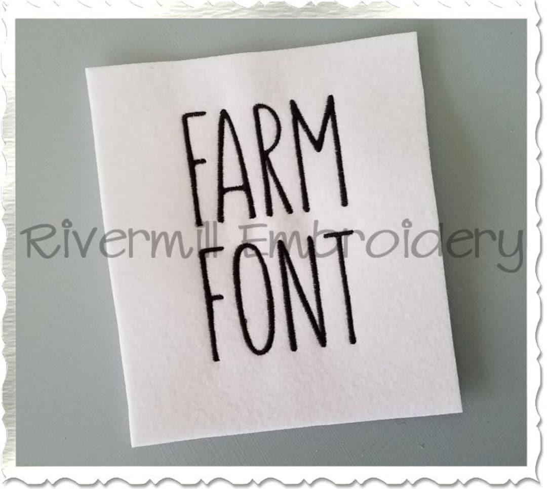 Farm Style Machine Embroidery Font Monogram Alphabet - 3 Sizes - BX ...