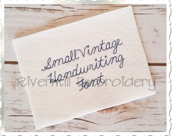 Small Vintage Handwriting Machine Embroidery Font Monogram - Etsy