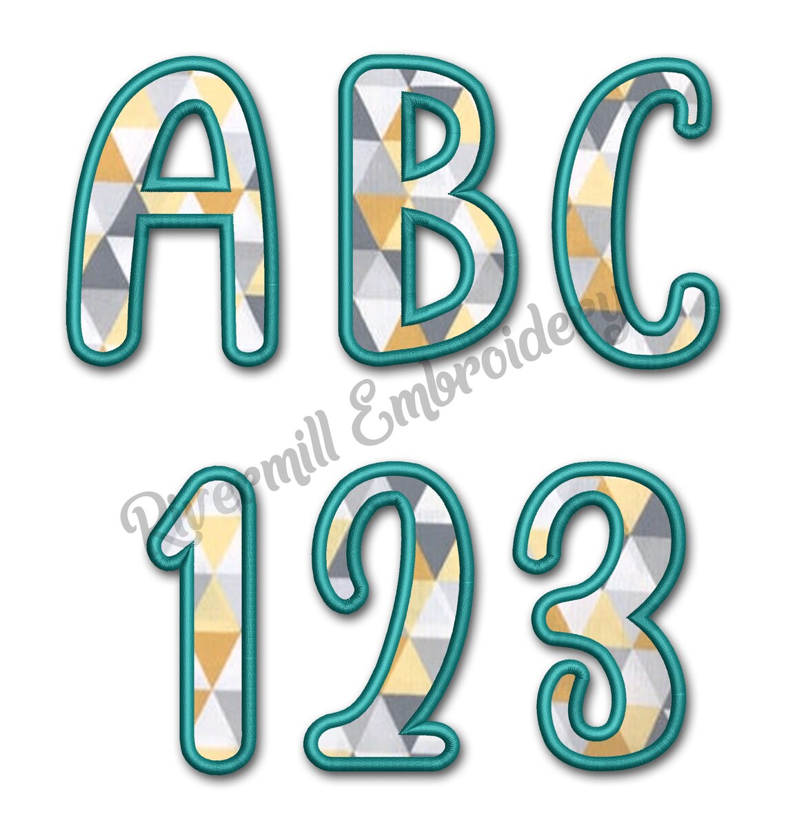 Bubbles Applique Machine Embroidery Font Monogram Alphabet - 4 Sizes ...