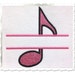 Split Music Note Machine Embroidery Design 4 Sizes - Etsy