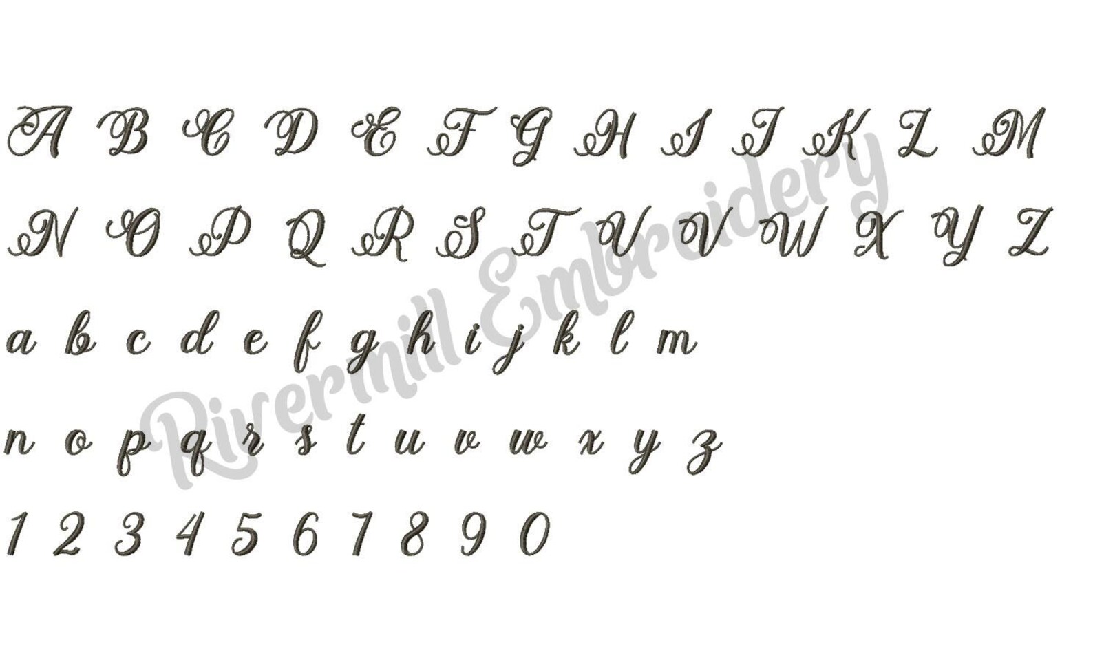 Khloe Script Machine Embroidery Font Monogram Alphabet 3 - Etsy