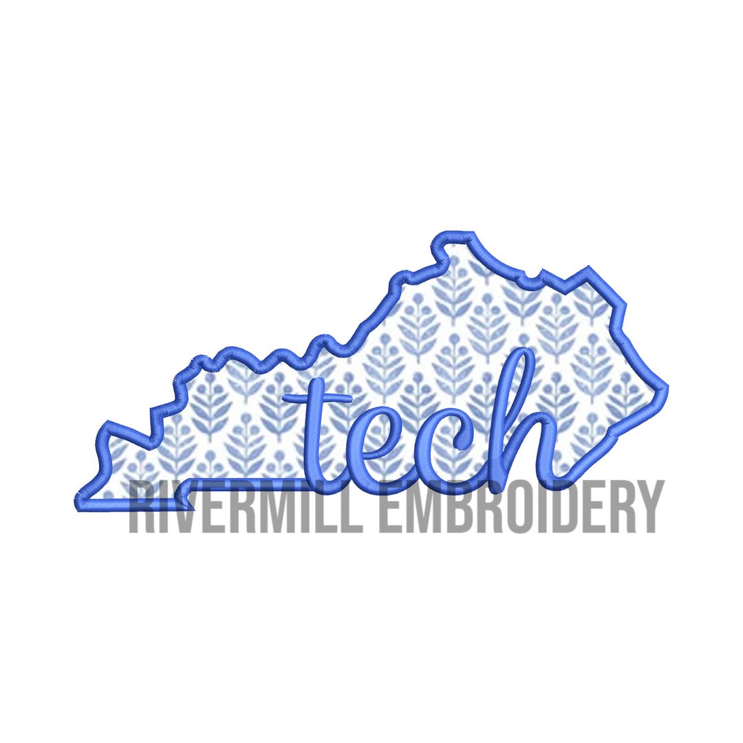 Kentucky Tech Applique Machine Embroidery Design - 4 Sizes - Instant ...