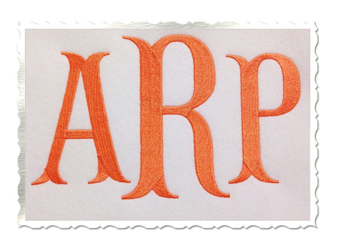 Large Fish Tail Machine Embroidery Font Monogram Alphabet - 3 Sizes ...