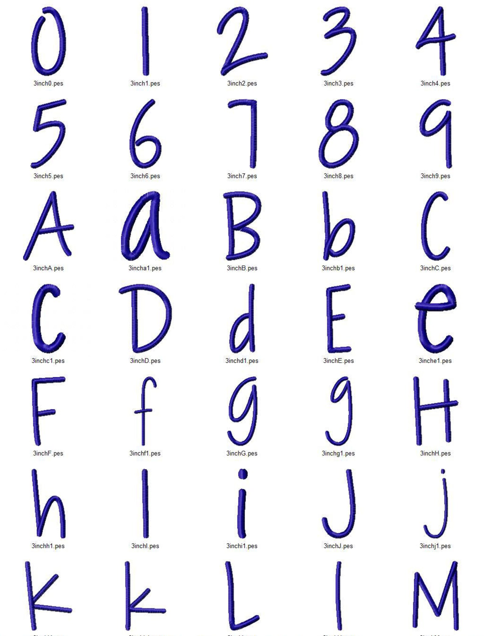 Rockford Machine Embroidery Font Monogram Alphabet - 3 Sizes - BX Files ...