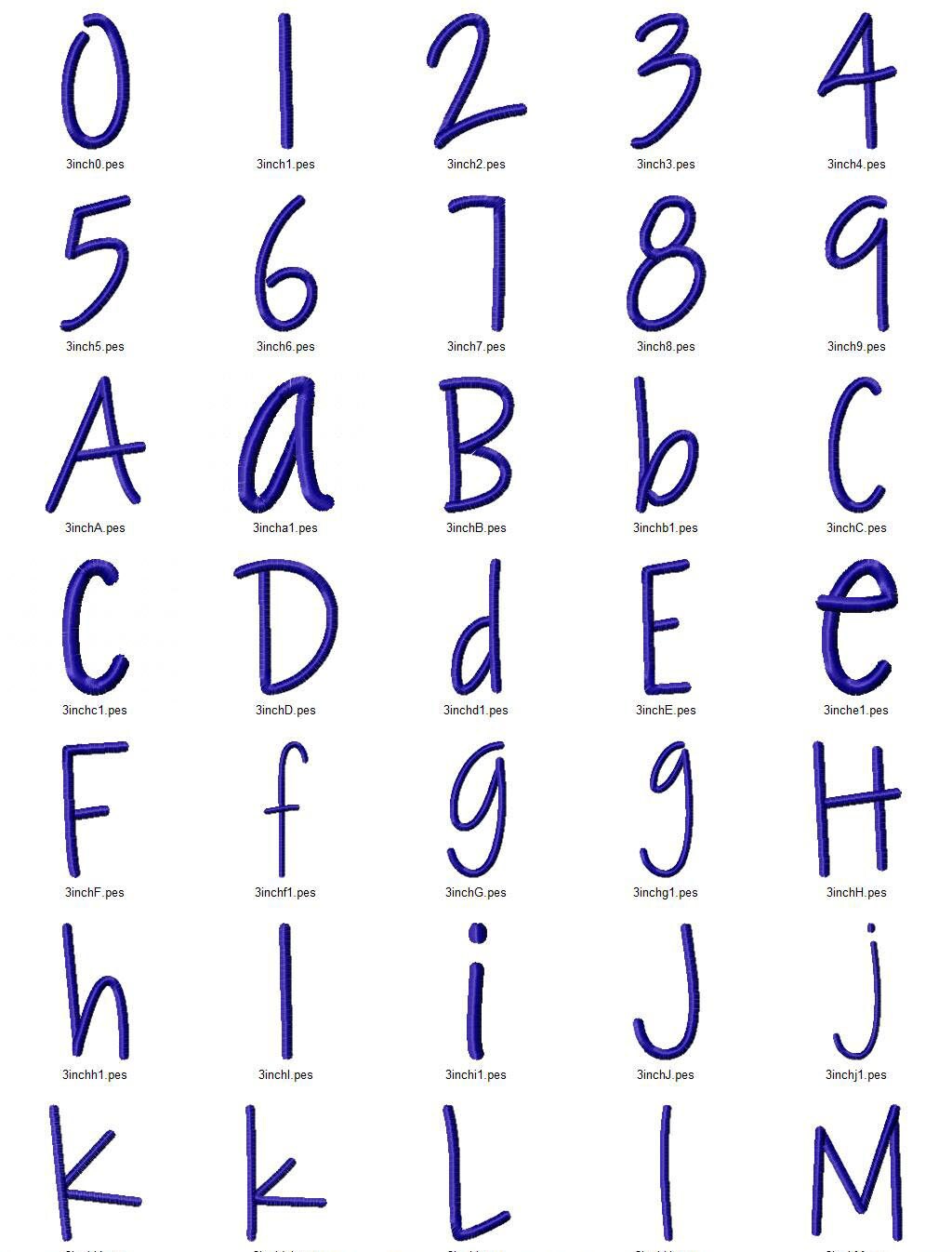 Rockford Machine Embroidery Font Monogram Alphabet - 3 Sizes - BX Files ...