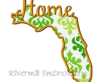 Machine Embroidery Design Embroidery Florida Flowers Applique - Etsy