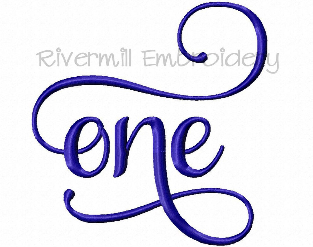 One Machine Embroidery Word Design - 4 Sizes - Etsy