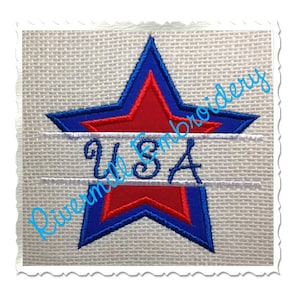 Split Star Applique Machine Embroidery Design - 5 Sizes - Instant ...
