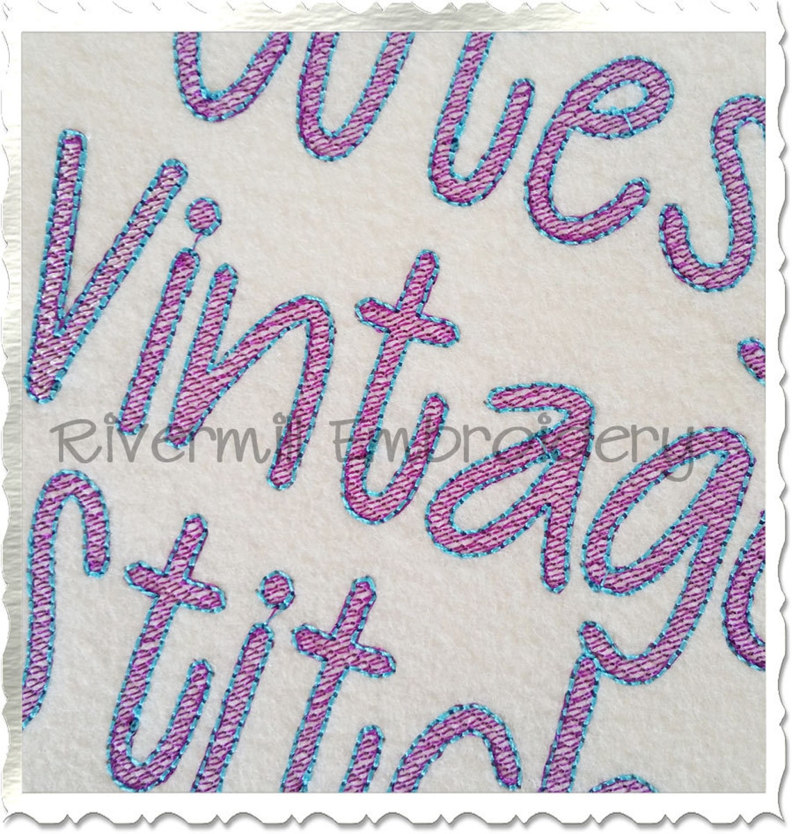 Vintage Style Cutesy Machine Embroidery Font Alphabet 1 - Etsy