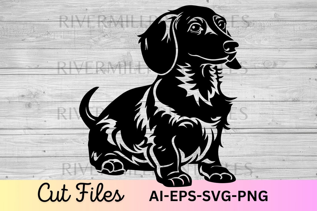 Dachshund Doxie Weenie Dog SVG EPS Cut File - Cricut Silhouette Stencil ...