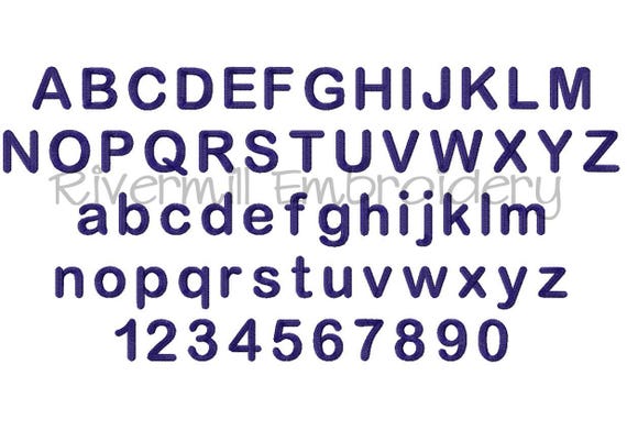 Rounded Block Machine Embroidery Font Alphabet 1 1/2 - Etsy