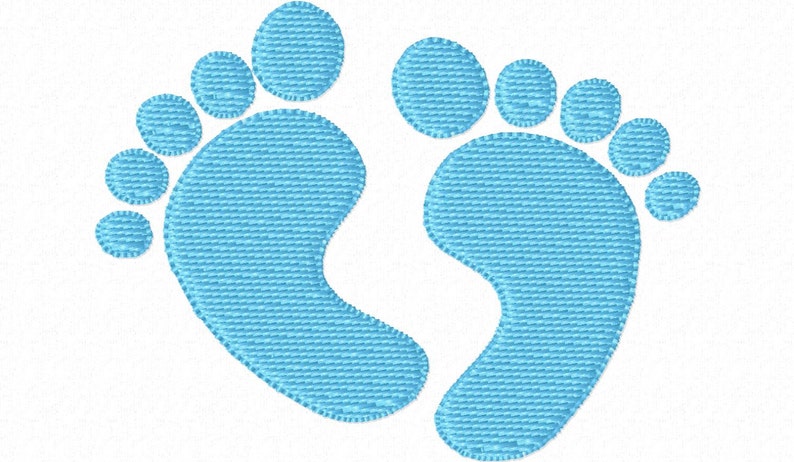 Baby Footprints Machine Embroidery Design 4 Sizes - Etsy