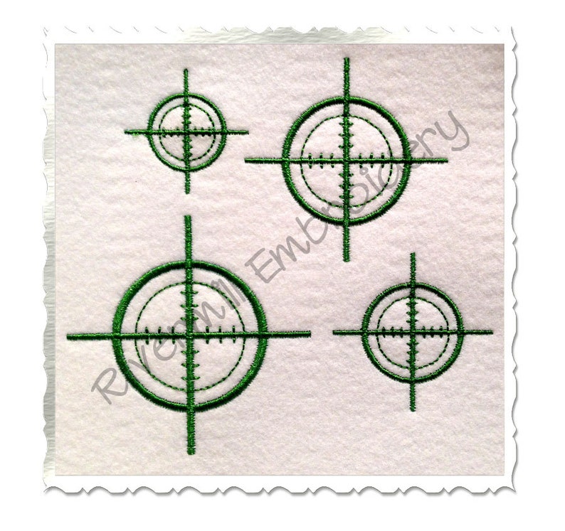 Hunting Target Machine Embroidery Design 4 Sizes - Etsy