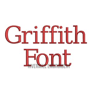 Griffith Machine Embroidery Font Alphabet - 3 Sizes - BX Files Instant ...