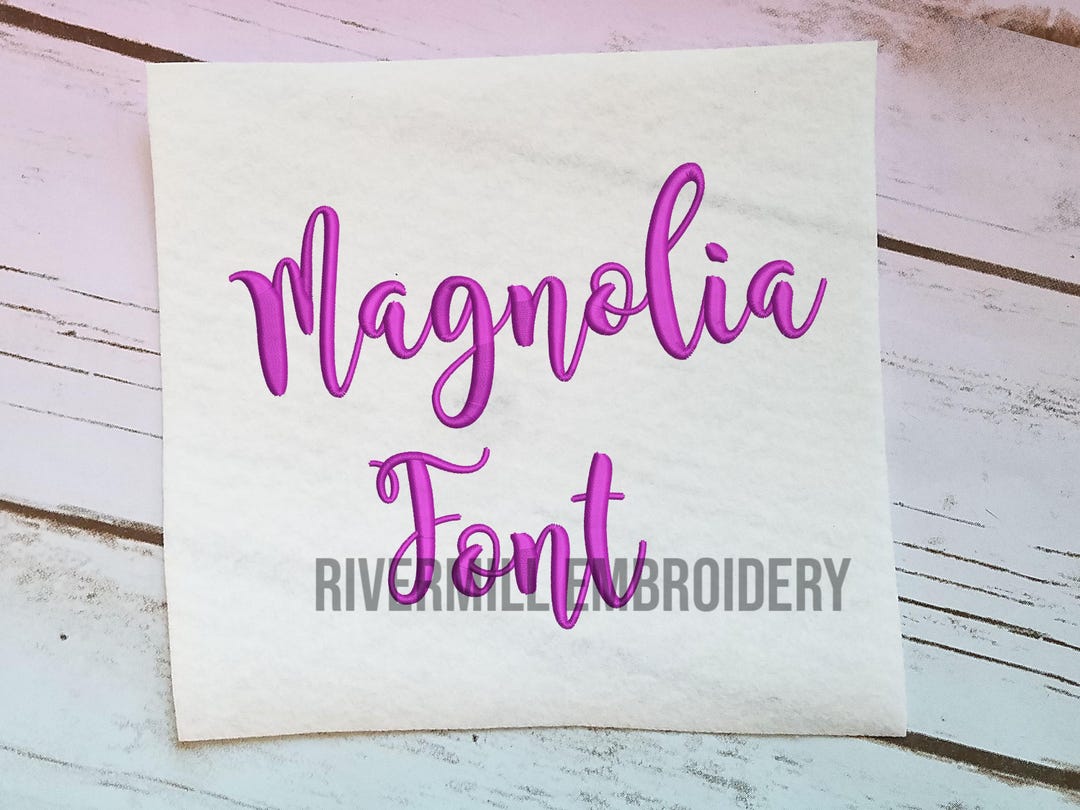 Magnolia Machine Embroidery Font Monogram Alphabet - 3 Sizes - BX Files ...