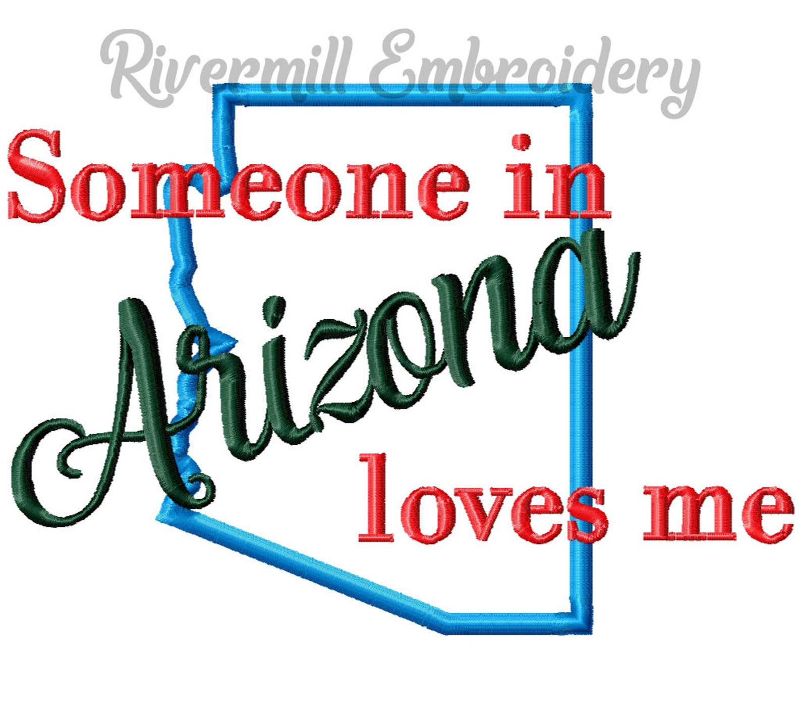 Someone in Arizona Loves Me Applique Machine Embroidery Design - Etsy
