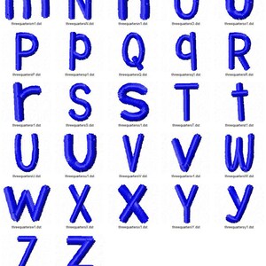 Small Mini Candy Machine Embroidery Font Monogram Alphabet - 1/2" & 3/4 ...