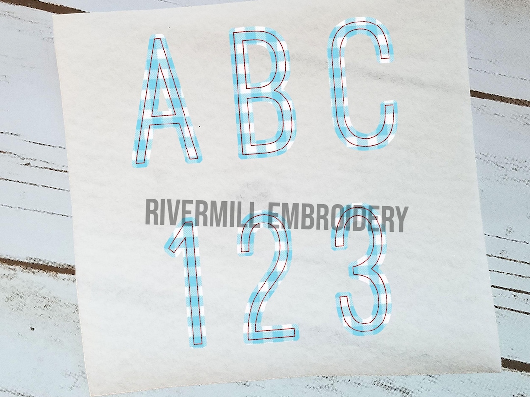 Tall Thin Outline Raggy Applique Machine Embroidery Font Alphabet - 4 ...