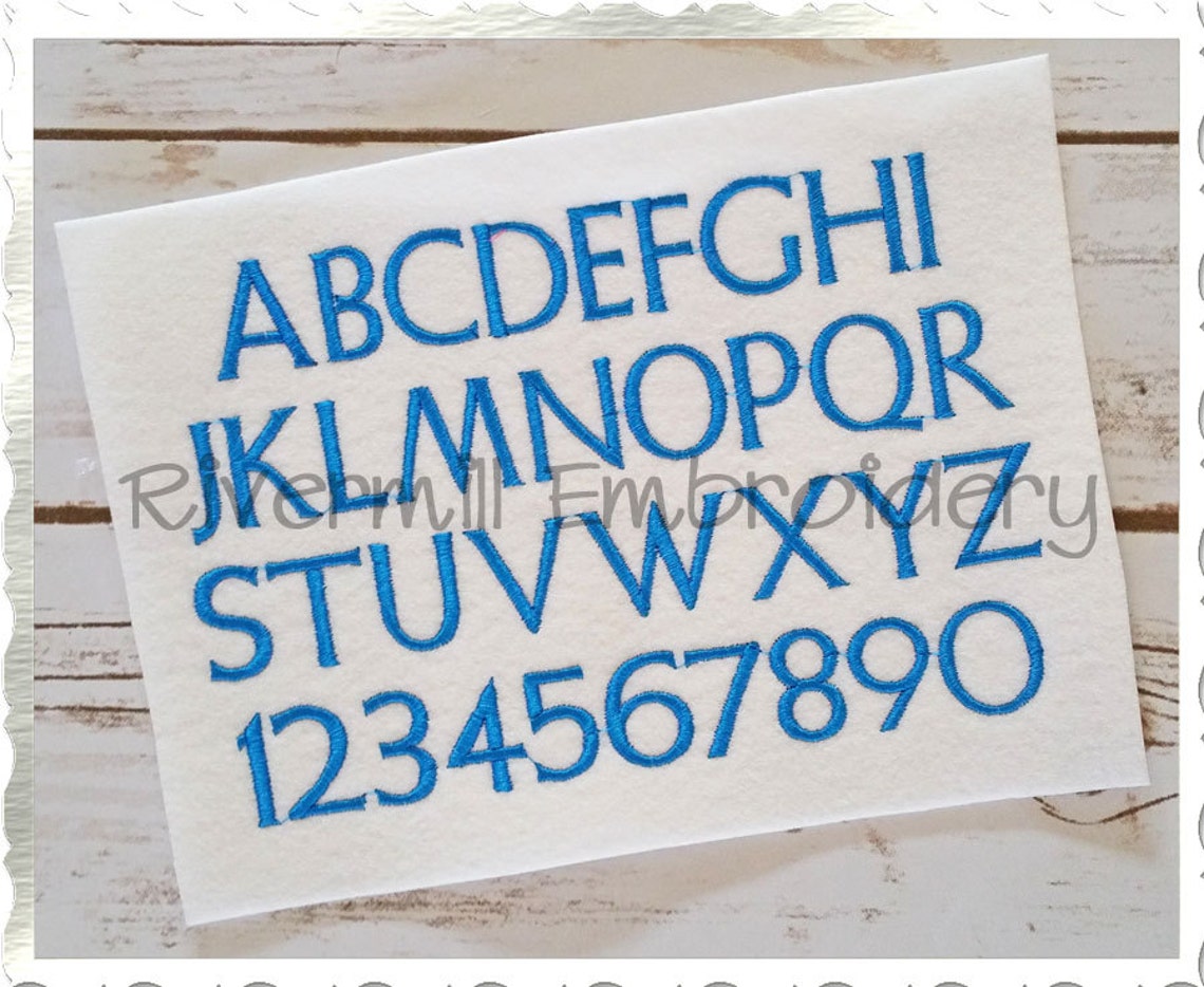 West Machine Embroidery Font Monogram Alphabet 3 Sizes | Etsy