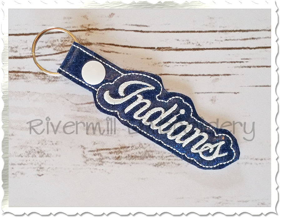 Indians In The Hoop Snap Tab Key Fob Machine Embroidery Design | Etsy