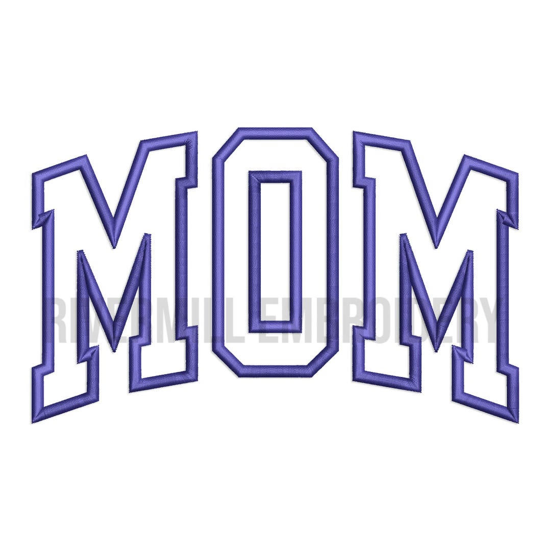 Arched Applique MOM Machine Embroidery Design Instant Download Digital ...