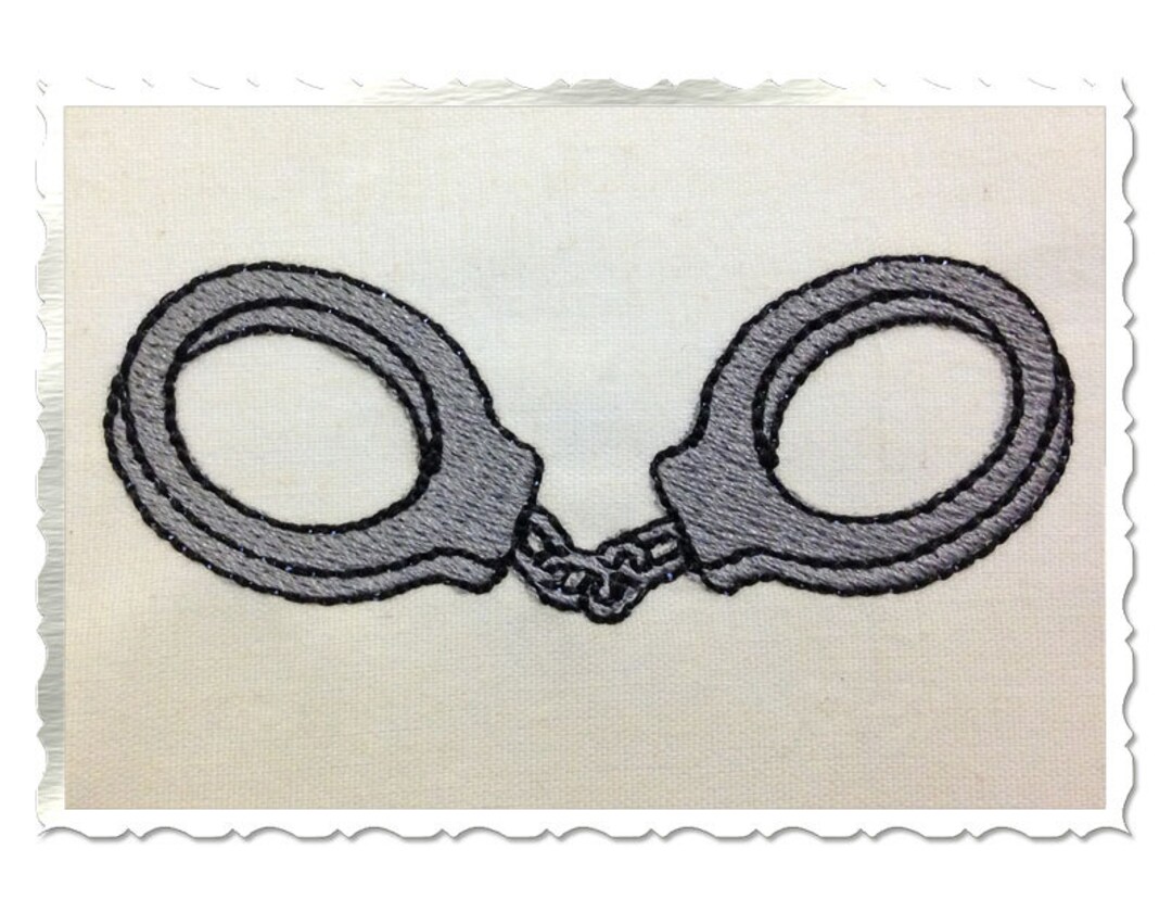 Mini Handcuffs Machine Embroidery Design - 2 Sizes - Etsy