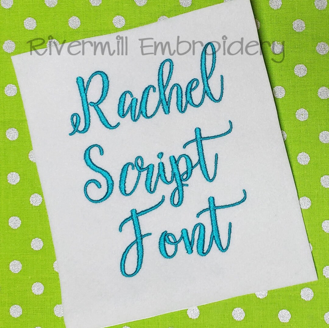 Rachel Script Machine Embroidery Font Monogram Alphabet - 3 Sizes - BX ...