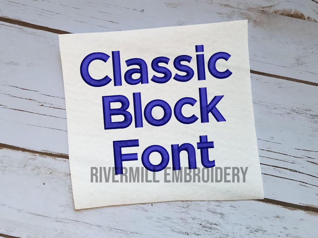 Classic Block Machine Embroidery Font Alphabet - 3 Sizes - BX Files ...
