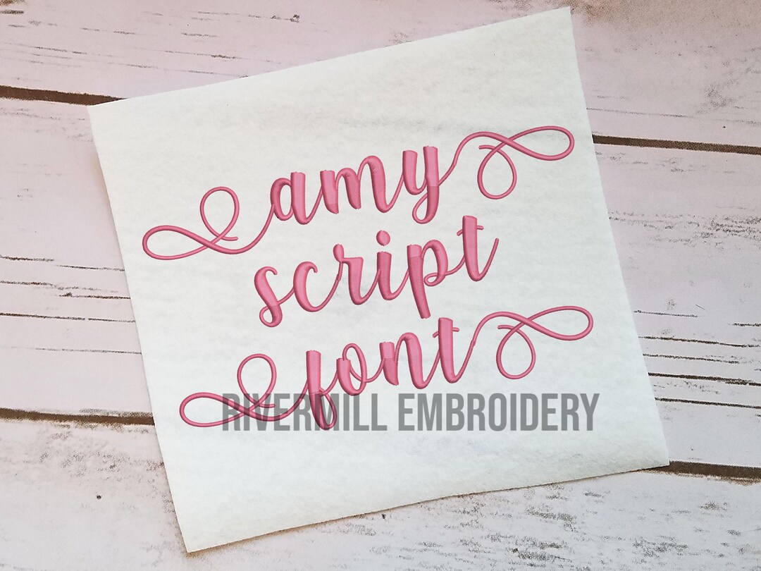 Amy Script Machine Embroidery Font Monogram Alphabet - 3 Sizes - BX ...