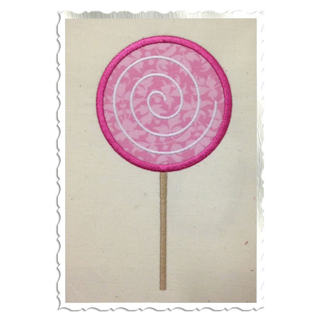 Lollipop Applique Machine Embroidery Design - 4 Sizes - Instant ...