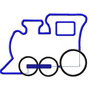 Applique Train Steam Engine Machine Embroidery Design - 3 Sizes ...