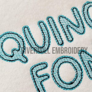 Quincy Machine Embroidery Font Monogram Alphabet - 3 Sizes Sketch Style ...