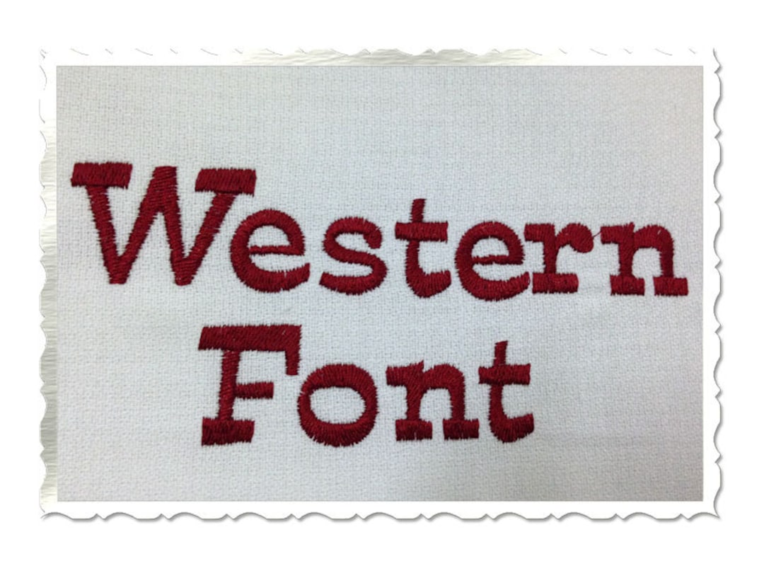 Western Machine Embroidery Font Monogram Alphabet - 3 Sizes - BX Files ...